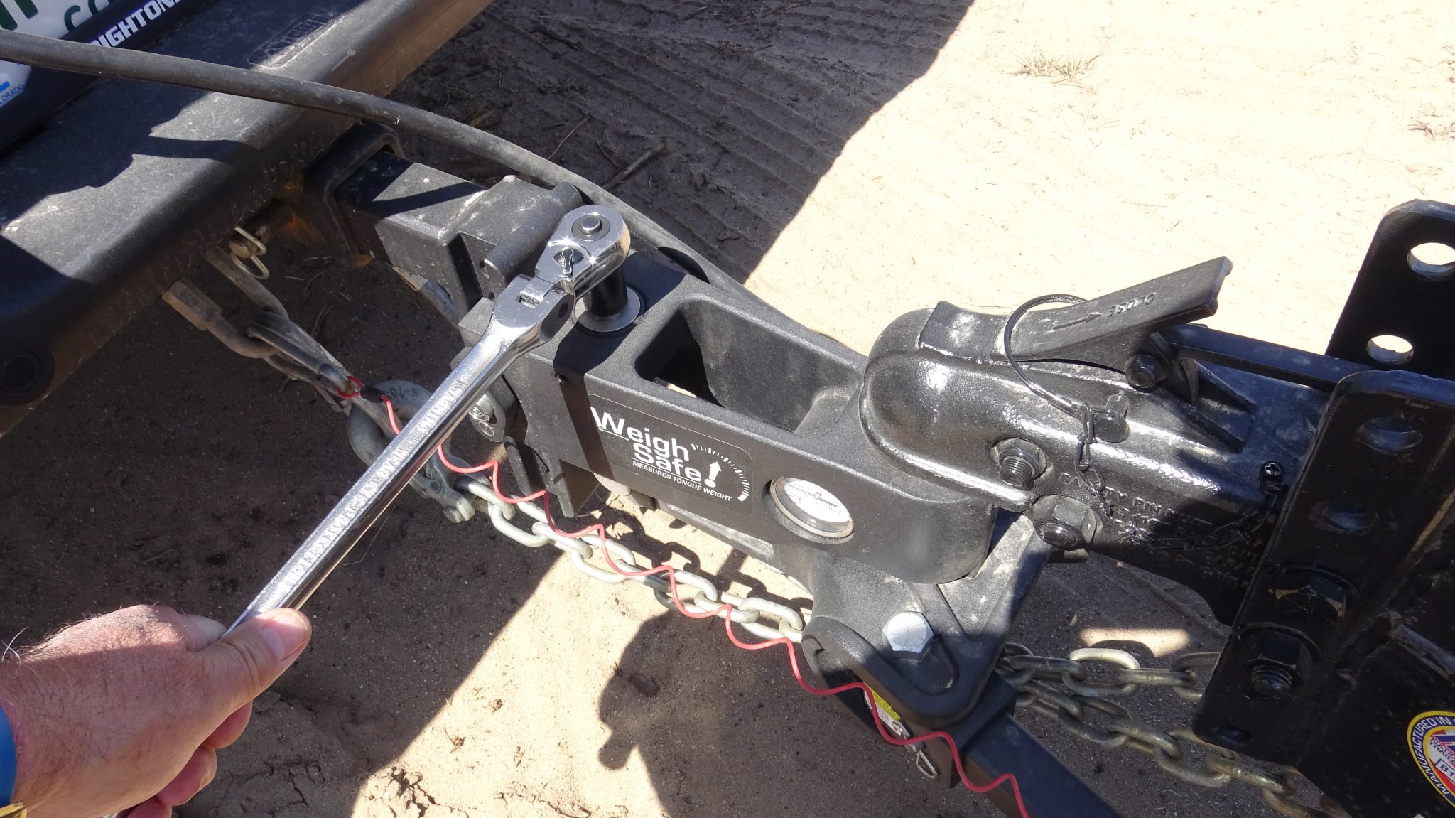 Weigh-Safe aluminum adjustable receiver hitch tongue weight scale